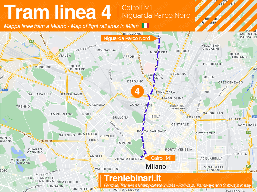 Tutte le Linee per Spostarsi in Tram a Milano | Treniebinari.it